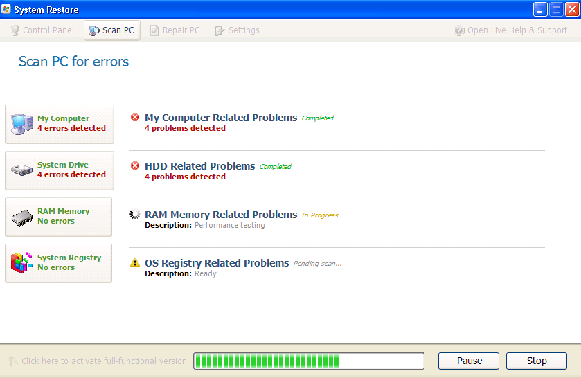 Remove Fake System Restore (Removal Guide)