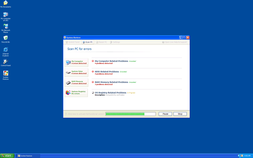 Remove Fake System Restore (Removal Guide)