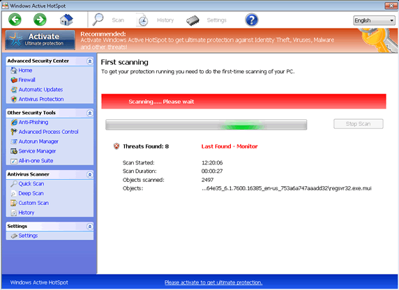 Remove Windows Active HotSpot (Removal Guide)