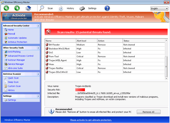 Remove Windows Efficiency Master (Removal Guide)